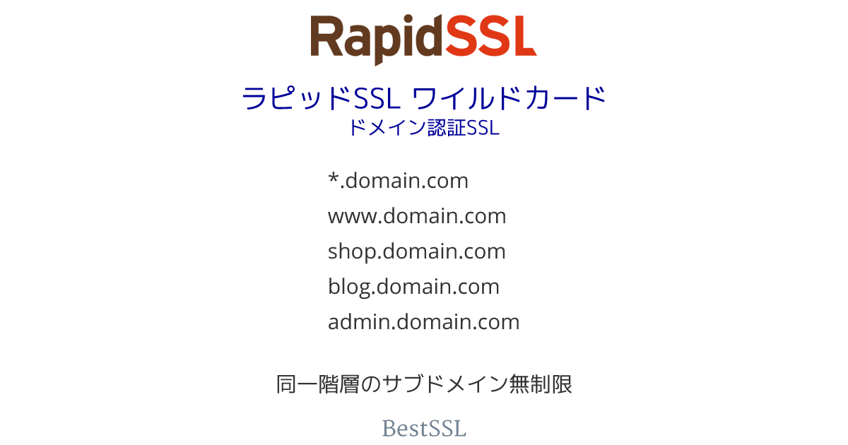 GeoTrust ラピッドSSL ワイルドカード 申請手順 | BestSSL